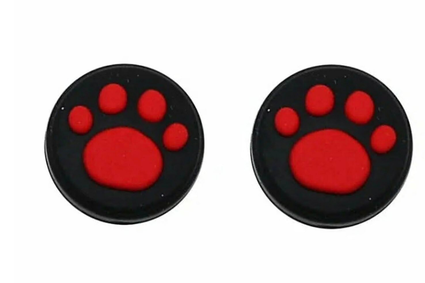 Накладки на стики (4шт) "Красные Лапки" для геймпада PS3, PS4, PS5, Xbox 360, One