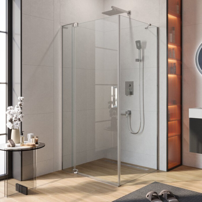 Душевой уголок Cezares Slider SLIDER-AH-1-90-100/110-C-Cr 90х110 см, профиль хром, стекло прозрачное