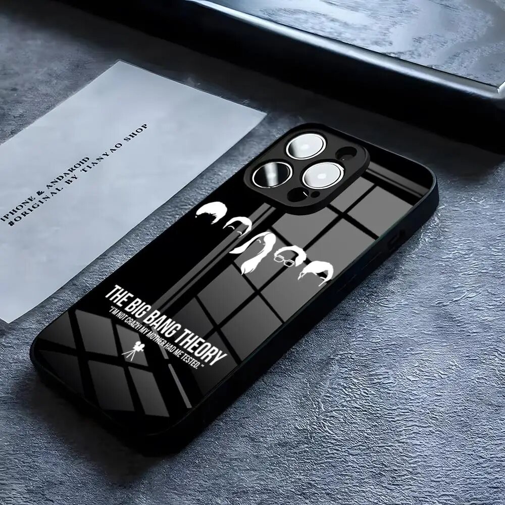 Чехол для телефона The Big Bang Theory для IPhone 16 15 14 Pro 11 13 12 Mini XS XR Max 6 8 7 Plus SE Glass Luxury Design Cove