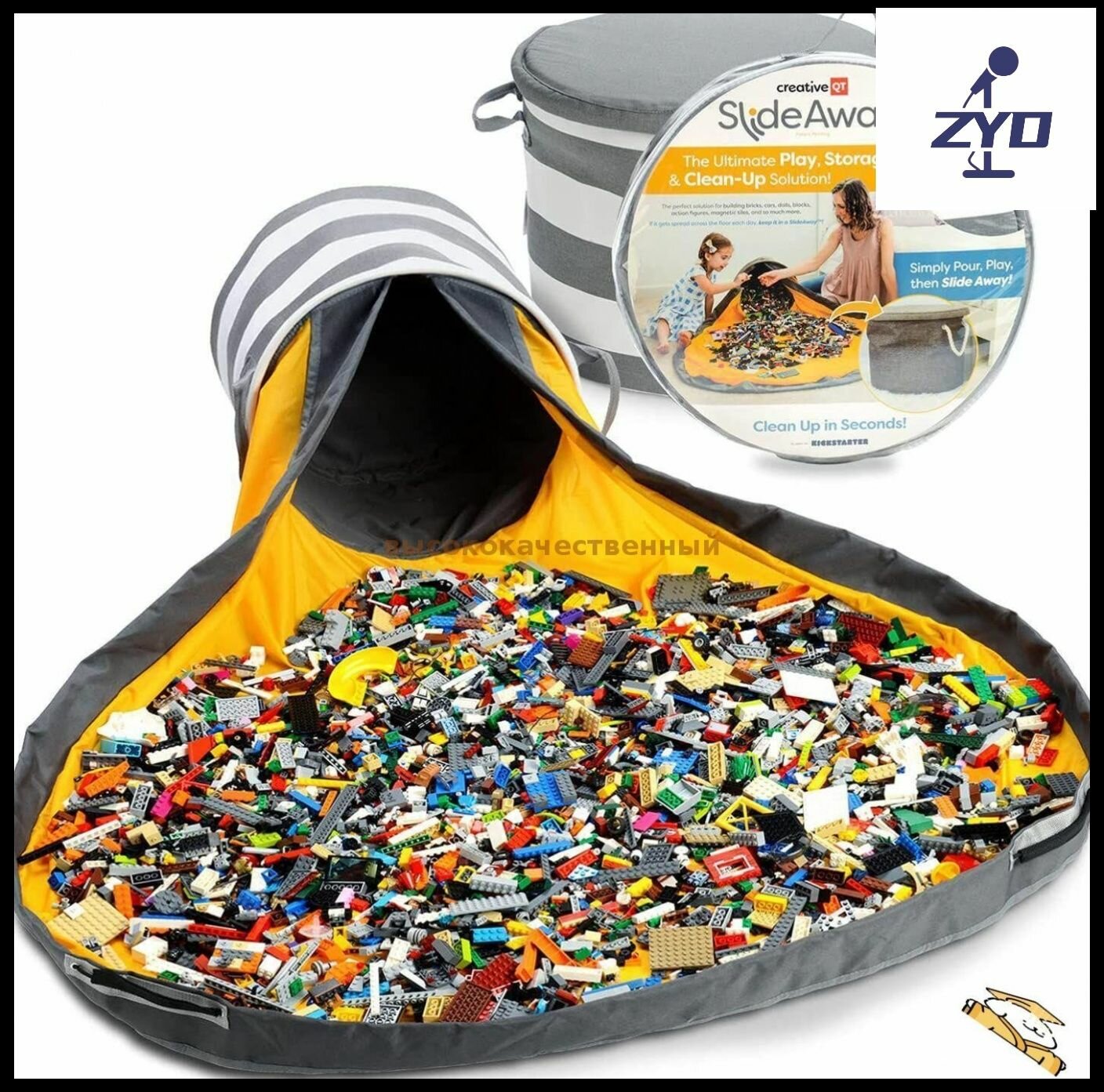 Эксклюзивный игровой коврик с контейнерами от Room Copenhagen представляет собой органайзер для хранения детских игрушек, обеспечивающий идеальный порядок в комнате для мальчиков и девочек.