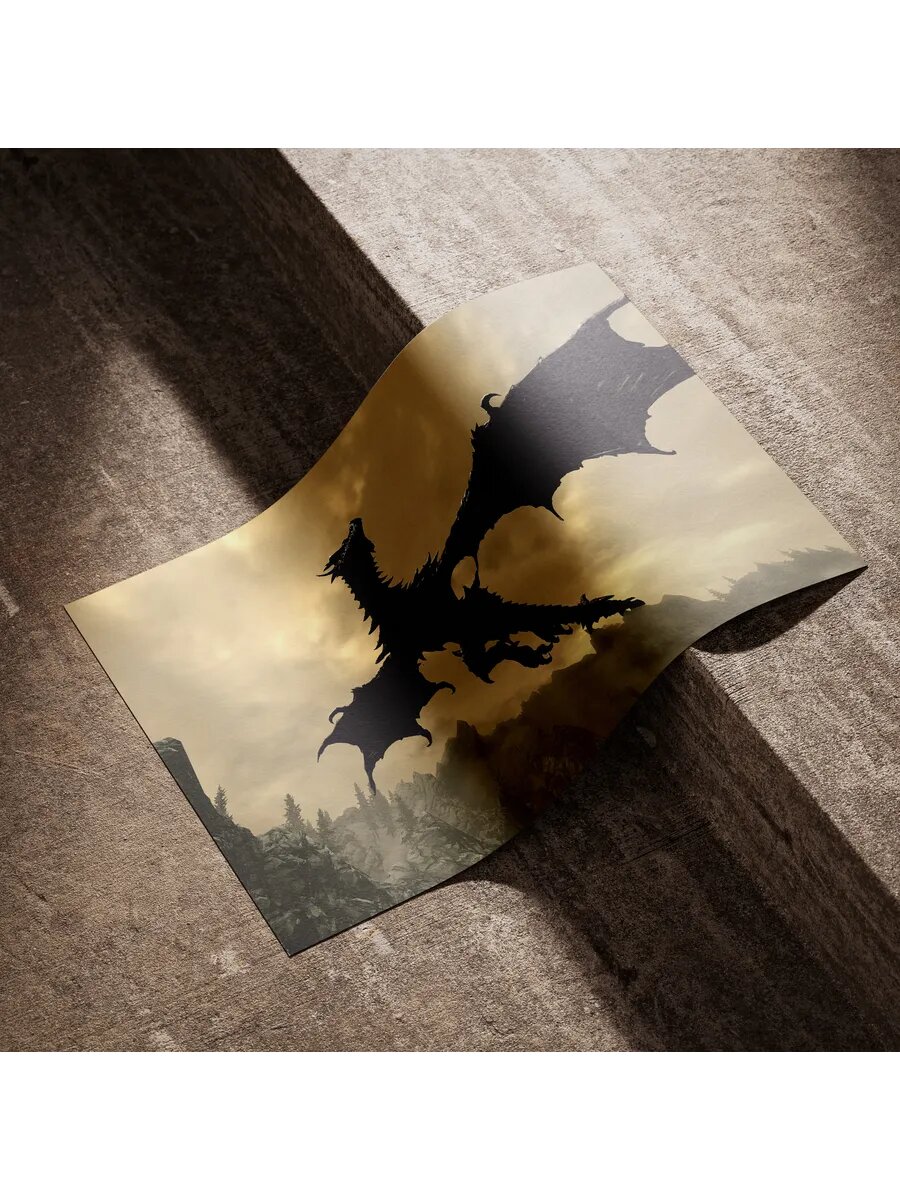 Плакат Skyrim Дракон