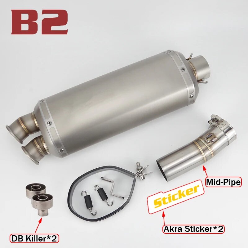 Africa Twin 2020 2021 2022, выхлопная труба среднего звена мотоцикла, глушитель с двойным выходом DB Killer Escape для Honda CRF1100 CRF1100L B2 Akra Sticker