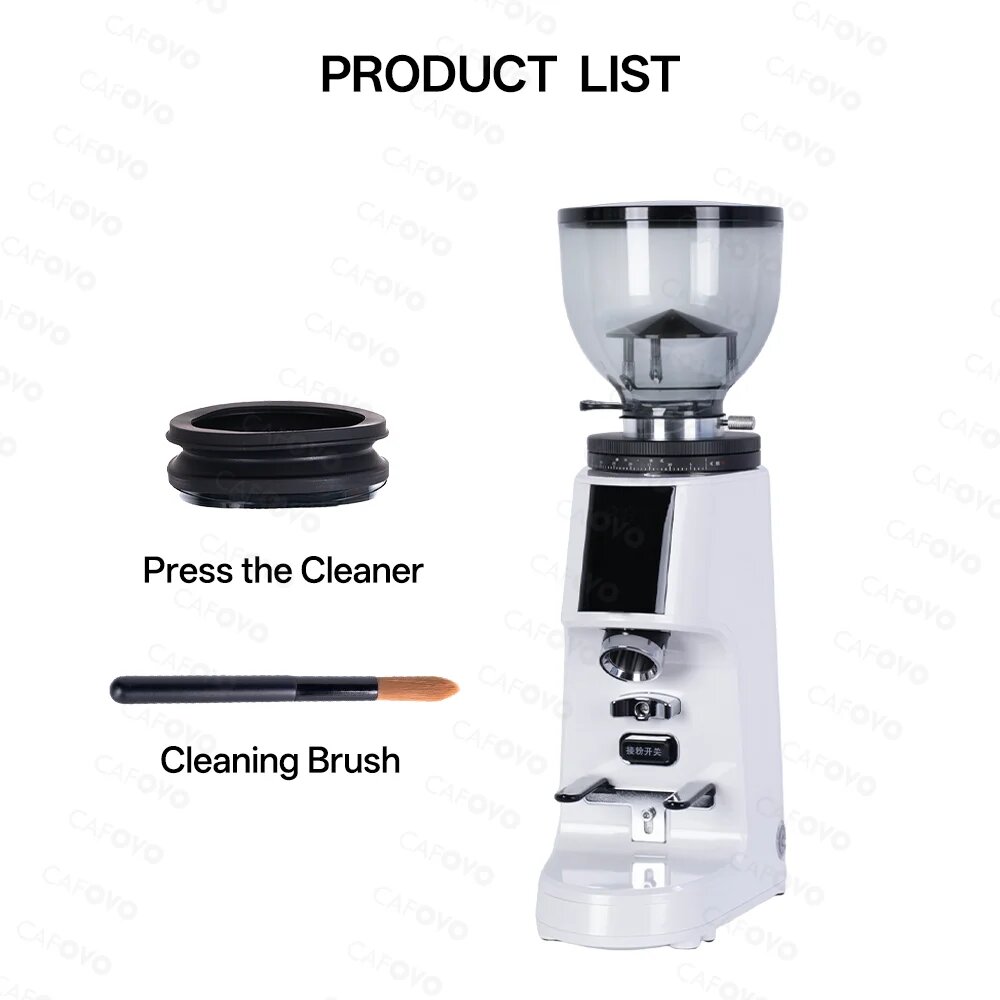 Кофемолка Coffee G764F Coffee Burr Grinder с плоскими жернами 64 мм, 100-шаговое регулирование, временная квантификация для домашних бариста