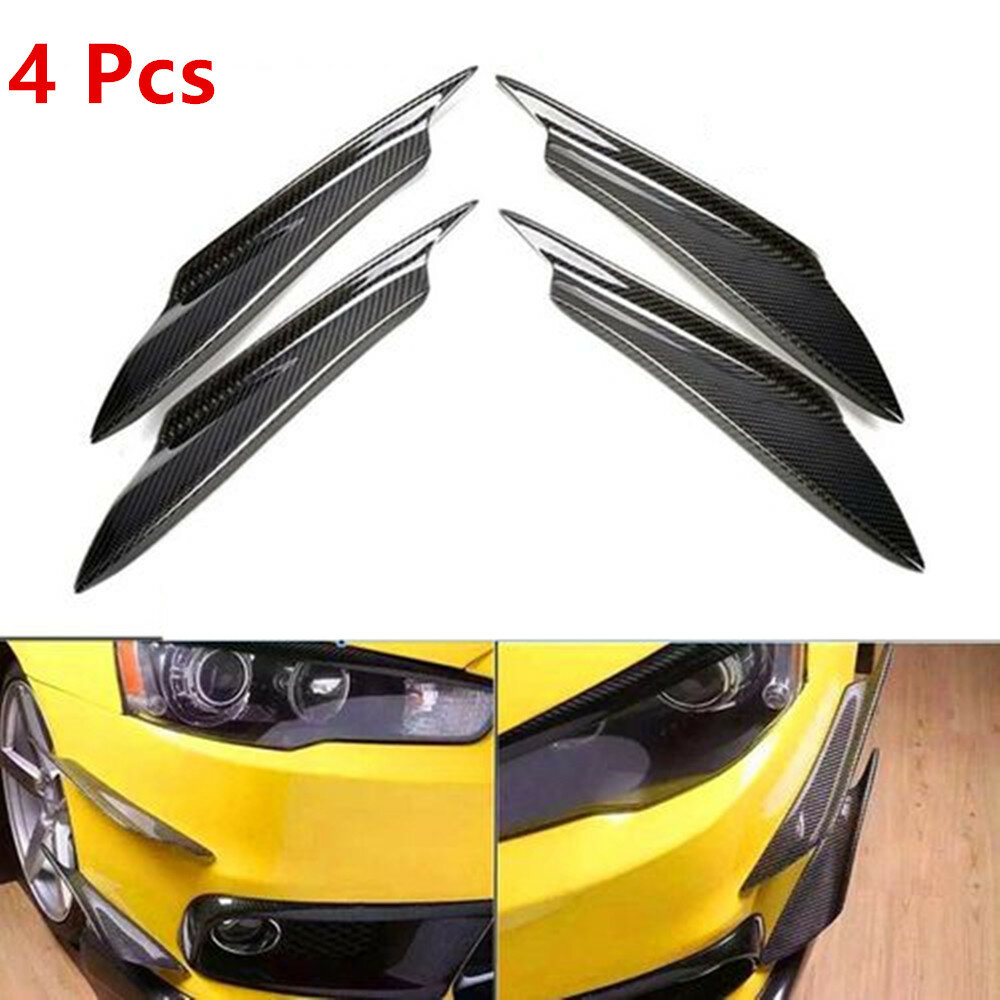 4 шт. Сплиттер переднего бампера автомобиля из углеродного волокна, универсальный спойлер