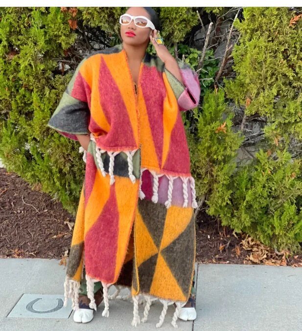 Женские длинные пушистые кардиганы LYH_kaftan color 4