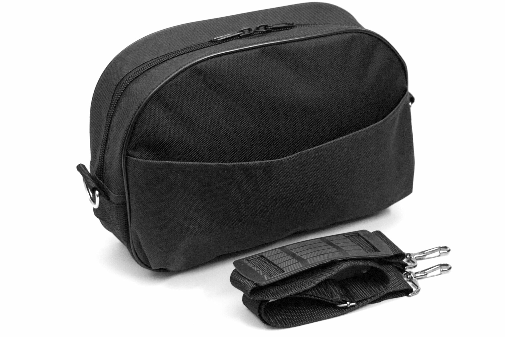 Сумка кондуктора Квазар СК-1, с плечевым ремнём, черная, синяя, текстиль