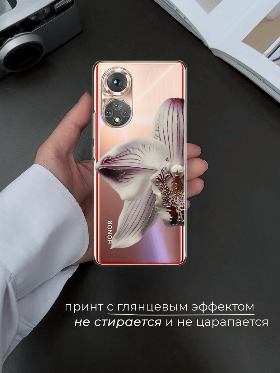 Чехол на Honor 50/Huawei Nova 9 / Хонор 50/Хуавей Нова 9 с принтом Белая орхидея — фото 1