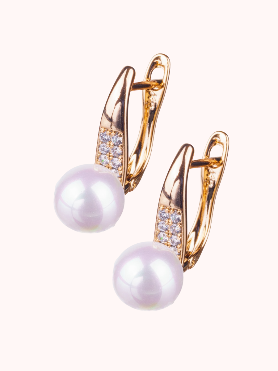 Серьги с подвесками, жемчуг имитация