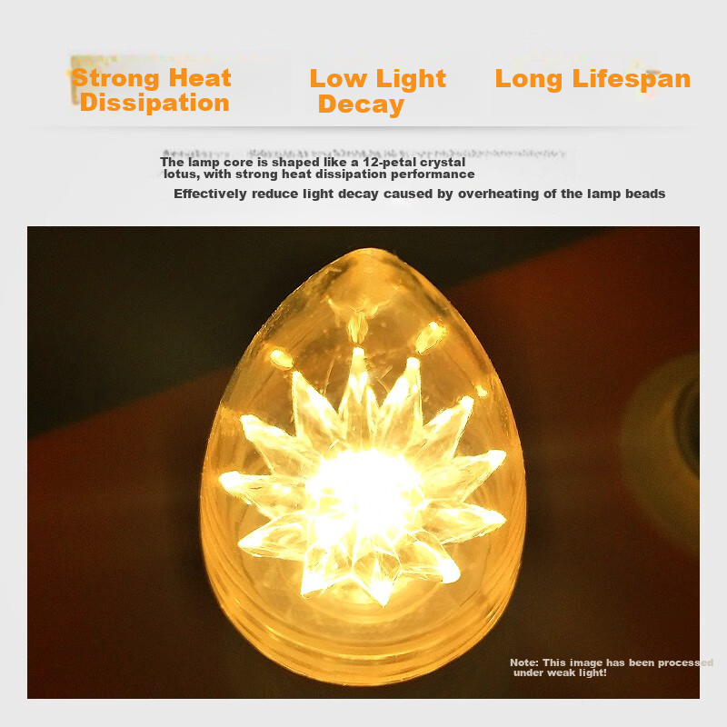 FSL Foshan Lighting LED Candle Bulb Crystal Bulb Small Screw E14 Crystal Diamond Silver 6.5W Yellow Light