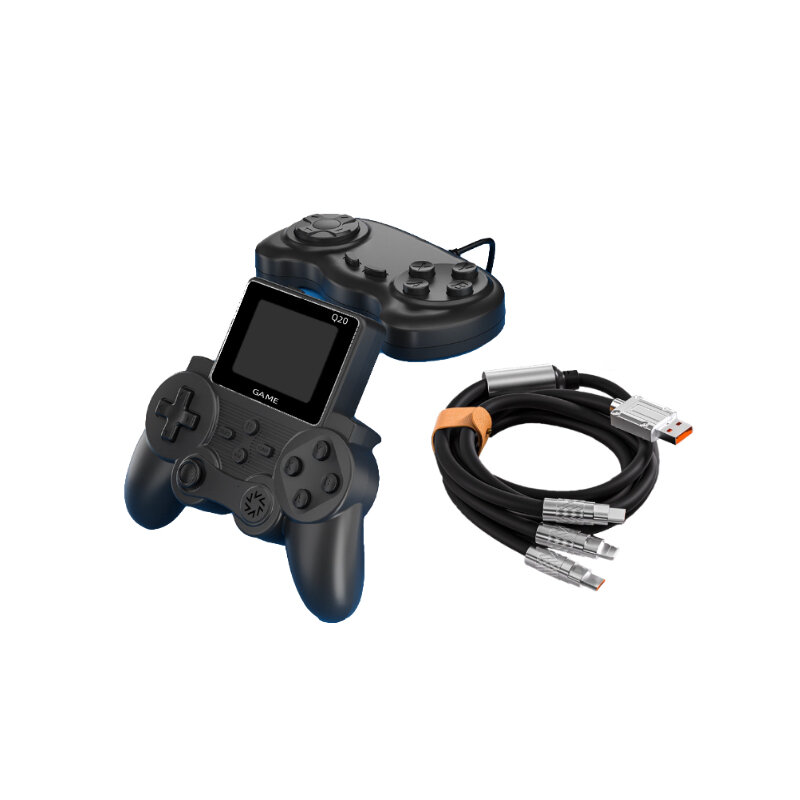 Портативная игровая консоль JOYAL JYX01 ретро дизайн, черная, для двоих игроков, удобная рукоять