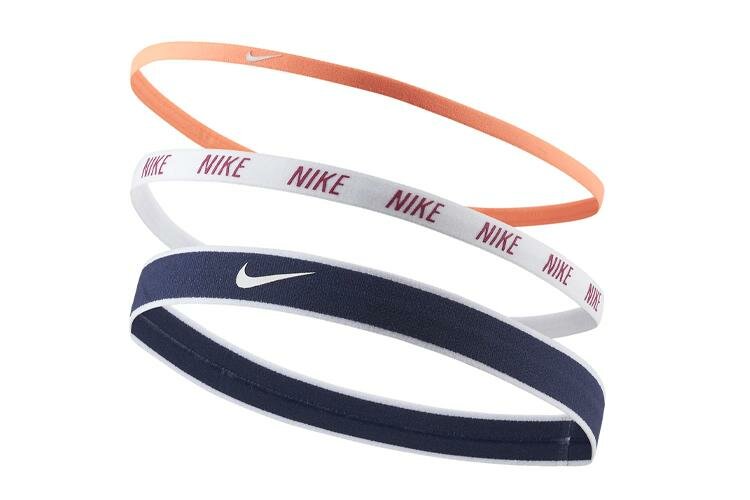 Повязки на голову унисекс Nike, многоцветные, ярко-оранжевый, белый, темно-синий