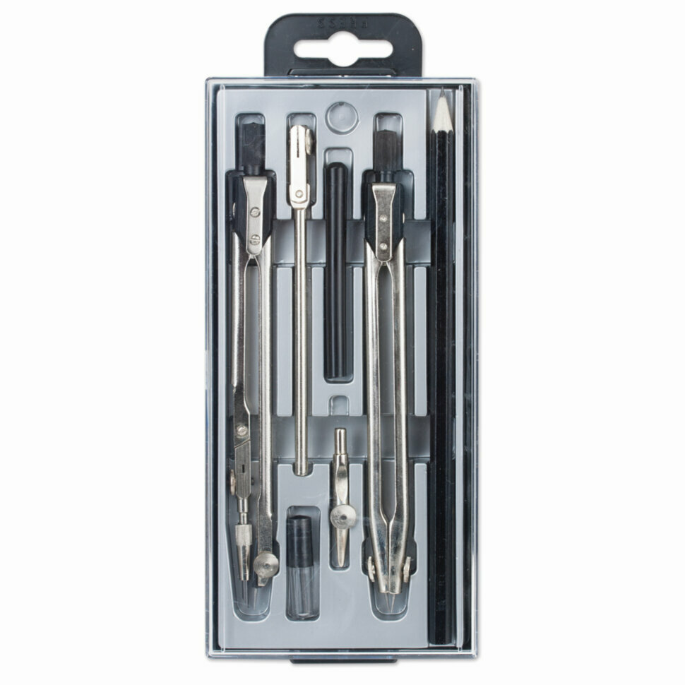 Готовальня 8 предметов, пластиковый пенал, GLOBUS, НЧ8-70-60, 210420