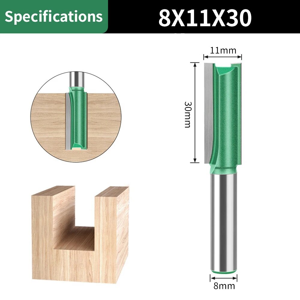 Фреза по дереву VACK 8 мм, карбид вольфрама, 3-20 мм 8X11X30mm