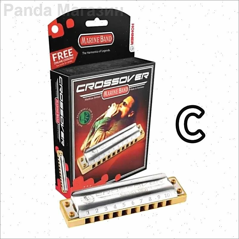 Hohner Marine Band Crossover MBC 10-дырочная блюзовая гармоника для начинающих и исполнителей-C