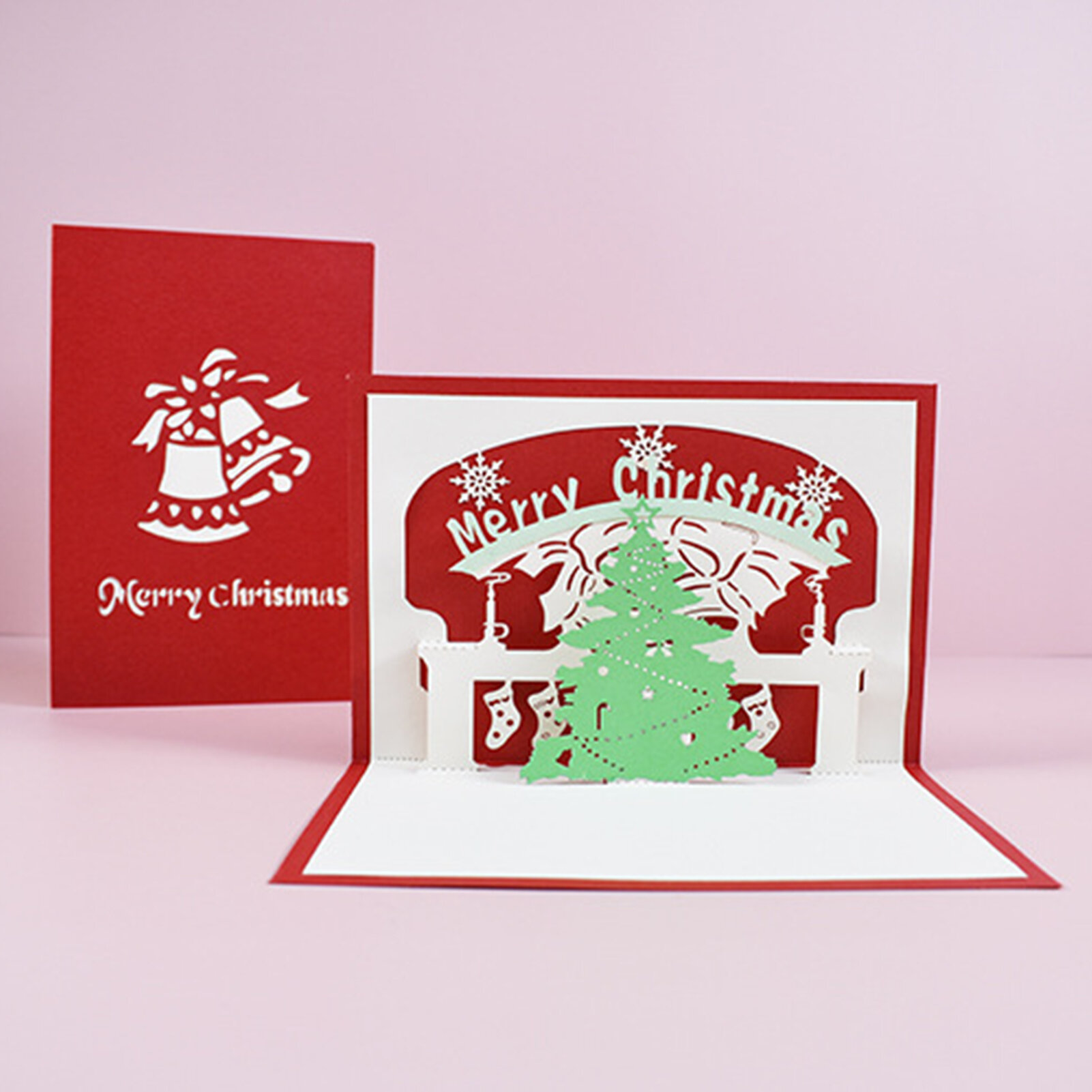 3D Pop Up рождественские открытки Поздравительные праздничные открытки с конвертом Рождественские украшения Орнамент Рождественские новогодние праздники Фестивали Подарки