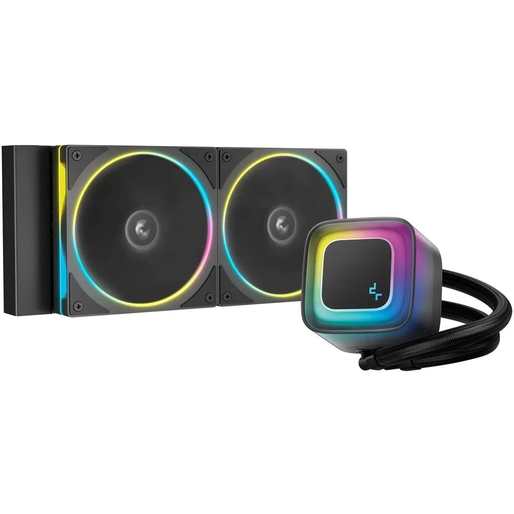 Система водяного охлаждения DeepCool LE240 Pro, 4-pin, ARGB, 120мм, черный, retail [r-le240pro-bkammc-g-1]
