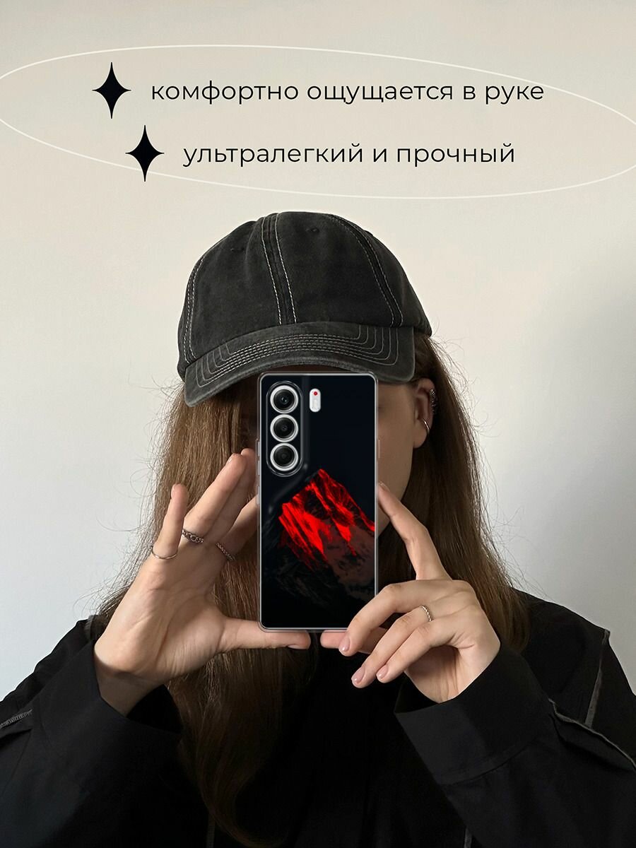 Чехол на Tecno Camon 40 Pro 5G / Текно Камон 40 Про 5G с принтом Красная гора — фото 1