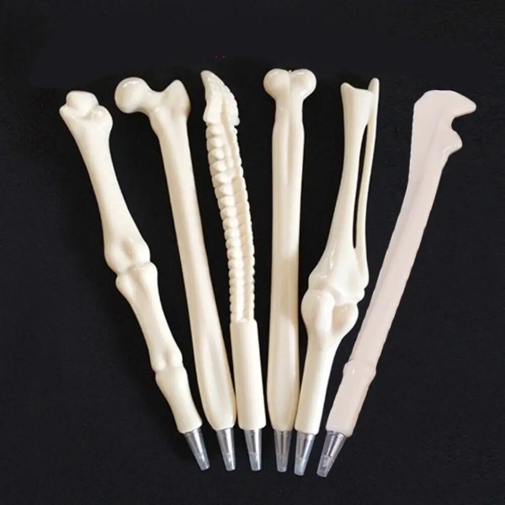 5/6 шт, креативный забавный реалистичный подарок в форме кости, инструменты для письма, гелевая ручка, нейтральная ручка, шариковая ручка, канцелярские принадлежности
