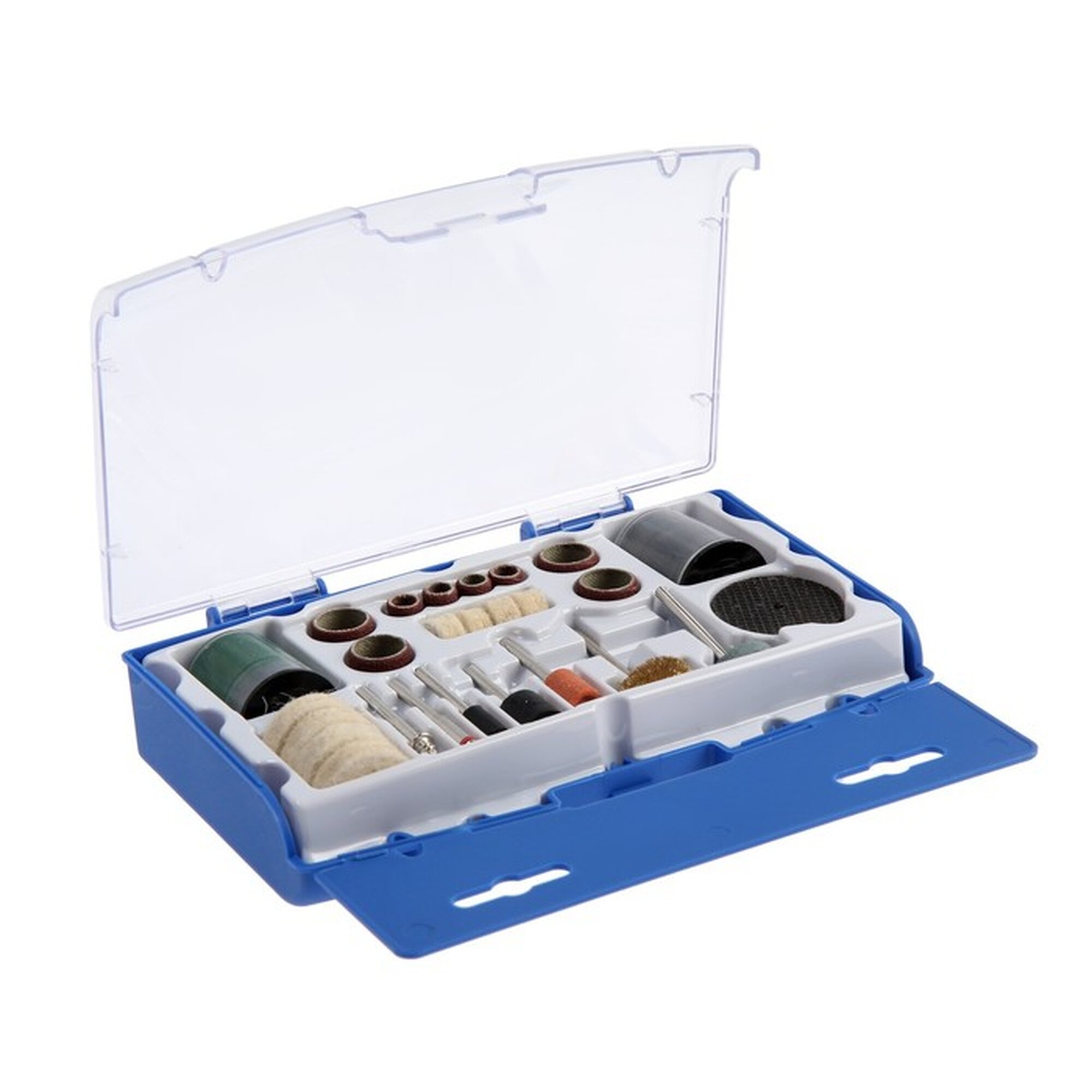 Набор мини-насадок для гравера тундра, круги, щетки, шарошки, диски, паста, 3.2 мм, 64 шт.