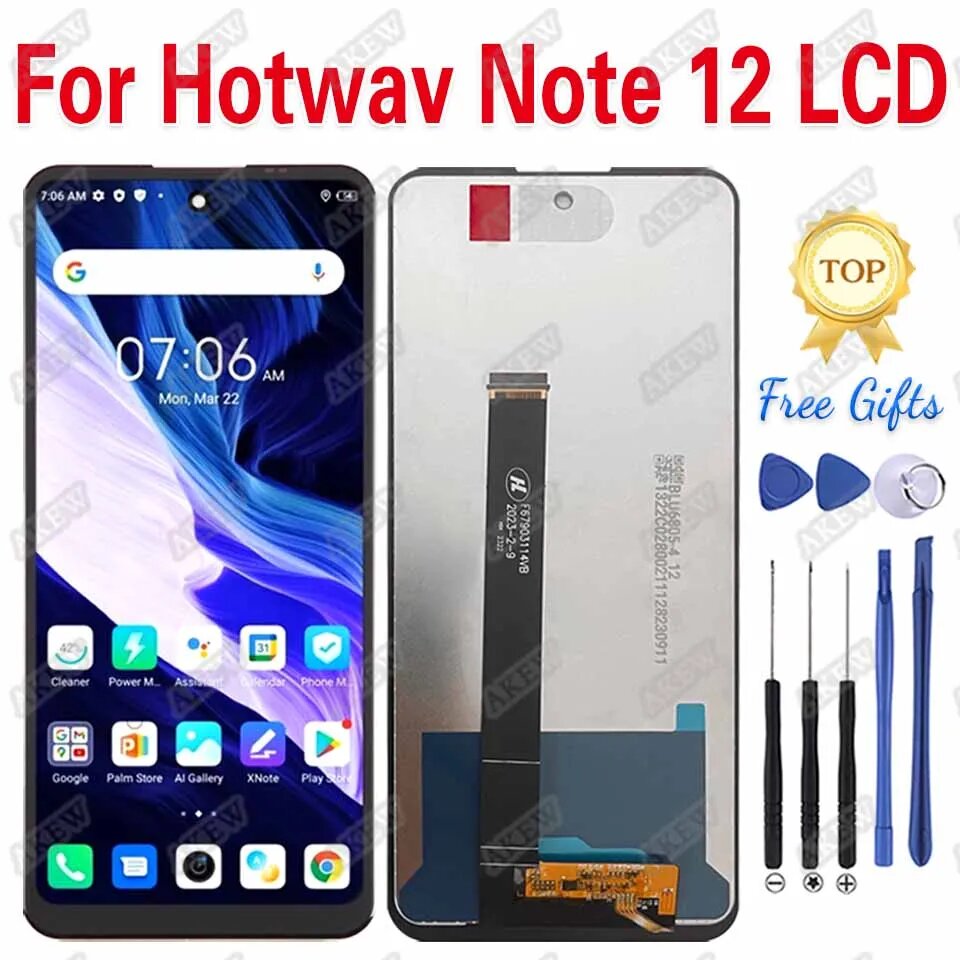 6,8 "оригинальный ЖК-дисплей для Hotwav Note 12, новый HOTWAV примечание 12, сенсорный экран Note 12, дигитайзер в сборе, запасные части для телефона
