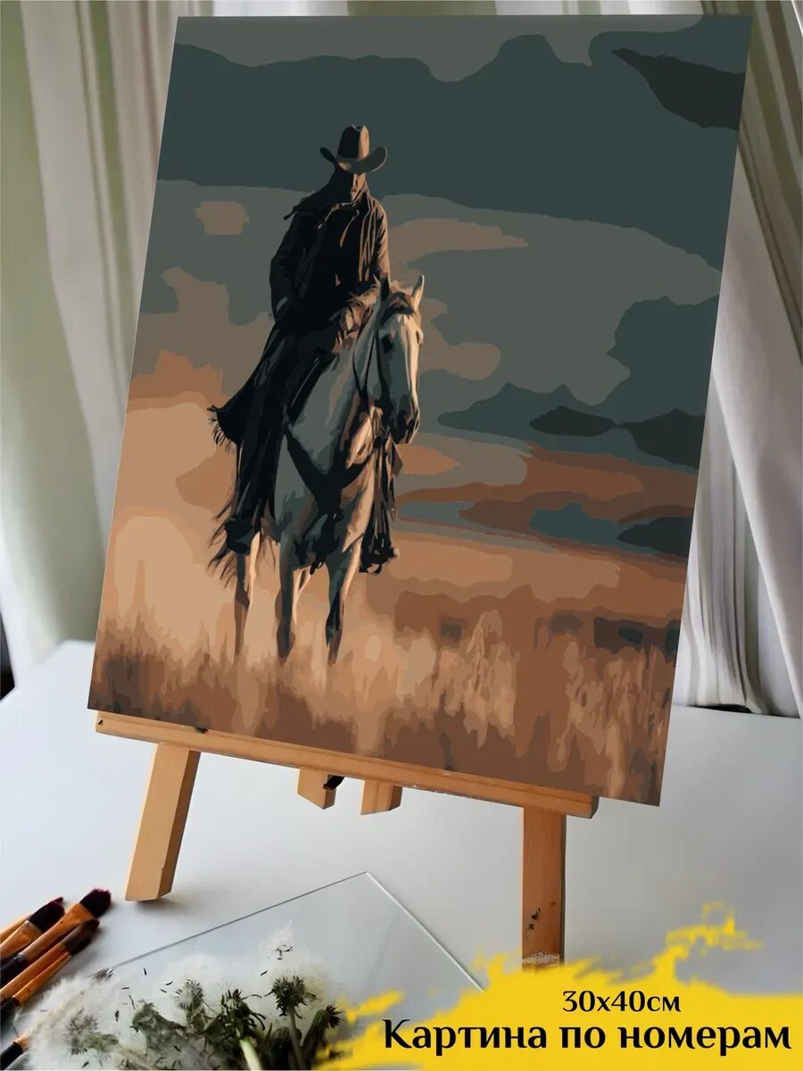 Картина по номерам всадник
