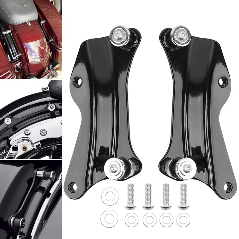 Черный Комплект Из 4-х Креплений Для Мотоцикла Harley Touring Road King Ultra Limited Road Glide Street Glide 2014-2022