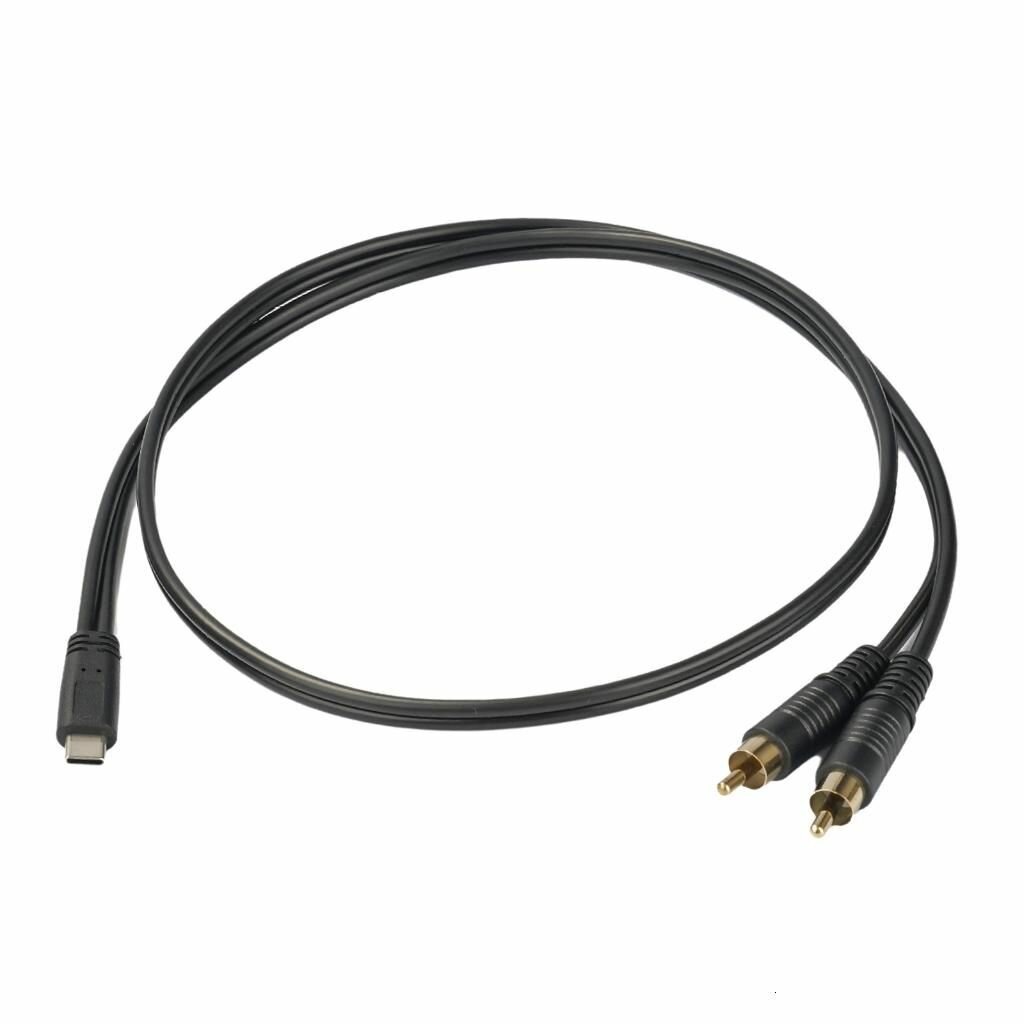Кабель USB-C на 2 RCA, - тип от 1 до 2 rca