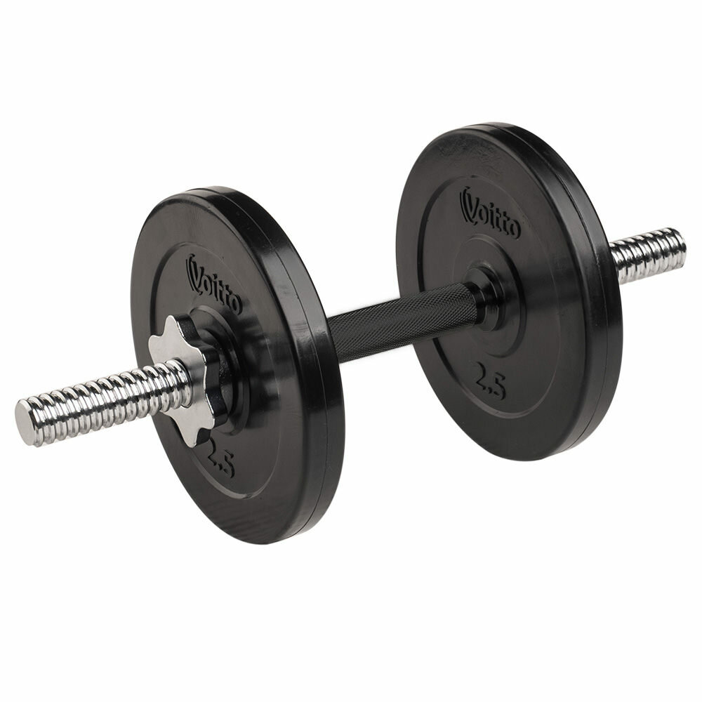 Гантель разборная обрезиненная 7 кг Voitto V-306 - d26, Комплектация №1 с обрезиненной ручкой