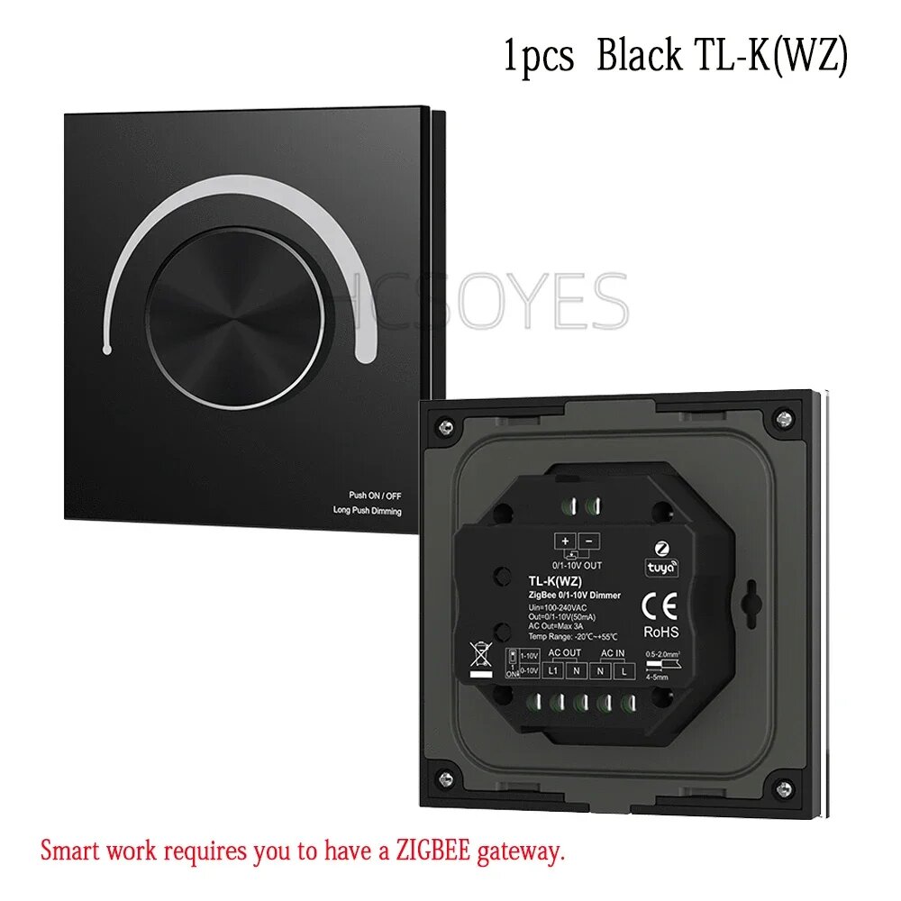 Черный RGB-контроллер Tuya Smart TL-K(WZ)