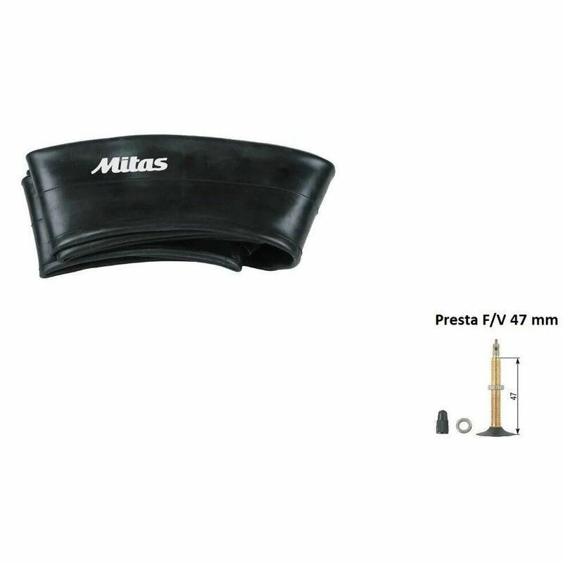 Камера Mitas 27.5x1.75/2.45 бутил, Presta FV-47 мм, (0,9 мм) (510340173151), без упаковки