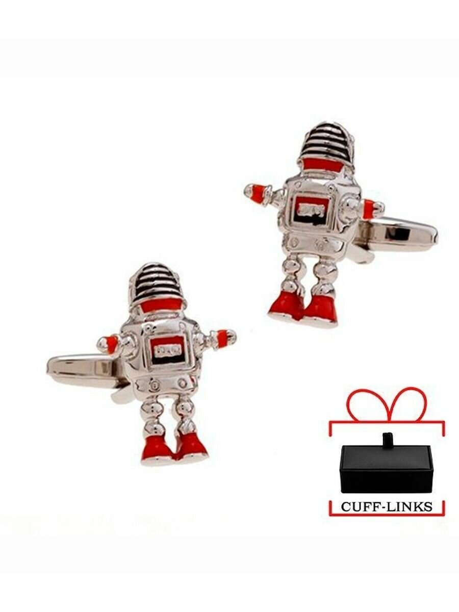 Запонки , серебристый — фото 1