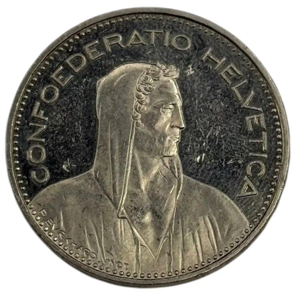 Швейцария 5 франков 1999 г. (B)