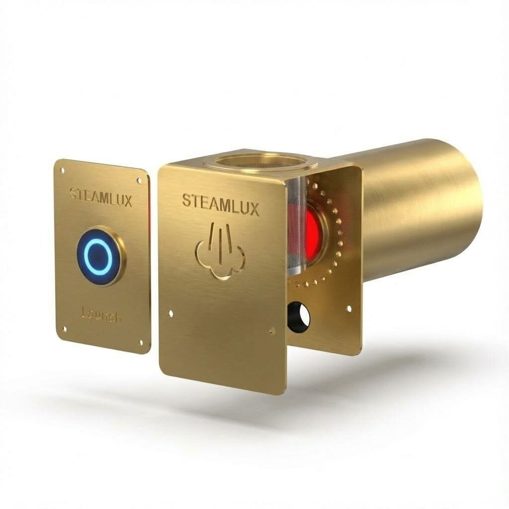 Паровая форсунка мягкого пара SteamLux Aroma Duo Gold с вентилятором и аромаемкостью для парогенератора