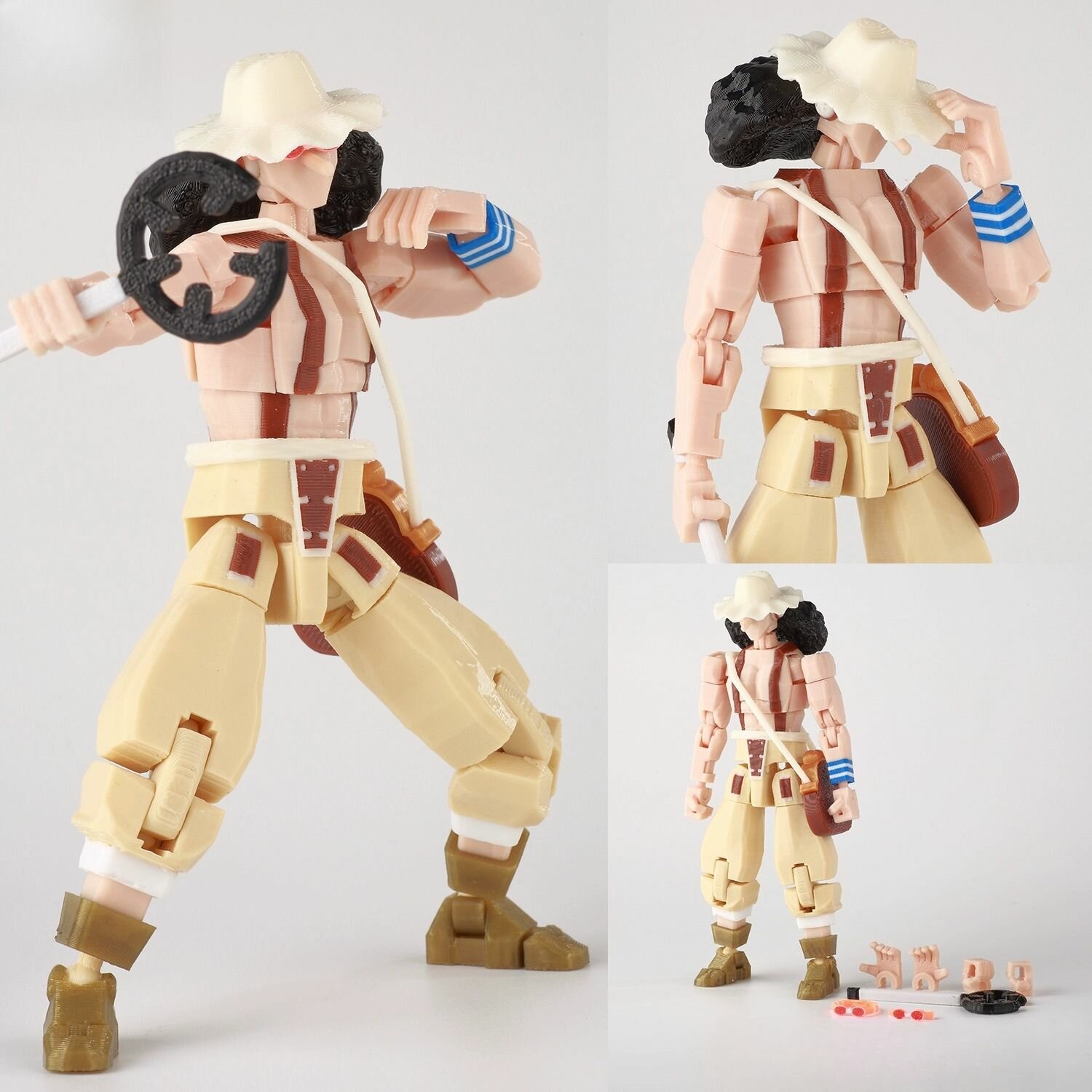 Фигурка Usopp "Ван-Пис" Lucky Dummy 13, 3D-печатная игрушка с несколькими суставами, подвижный манекен (14 см, 5.5 дюймов)