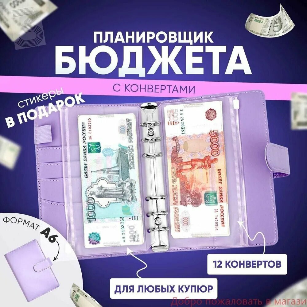 Папка-органайзер A6 (10.5 × 14.8 см), 1 шт.