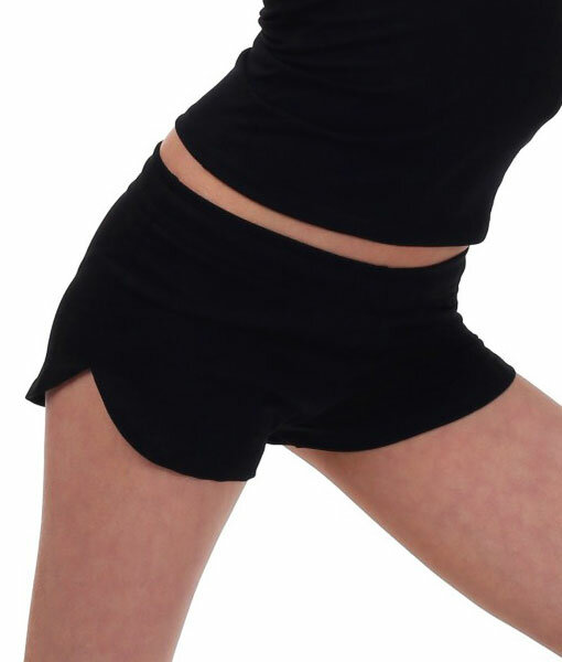 Шорты для гимнастики и танцев с фигурными разрезами