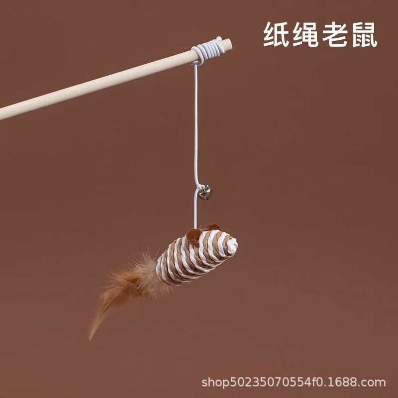 Древесные кошачьи палочки Оптовая продажа массивной древесины с удлинением фея палка бревенчатые палочки игрушка