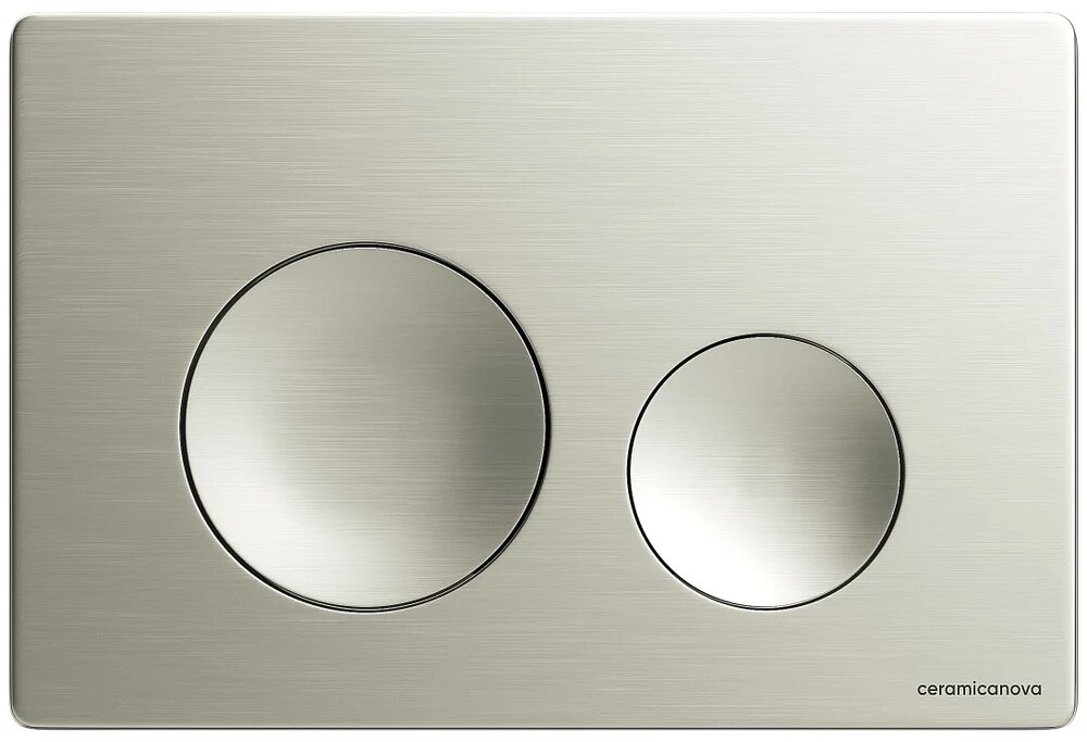 Кнопка смыва для унитаза Ceramicanova CN12-001BN пластик, цвет брашированный никель