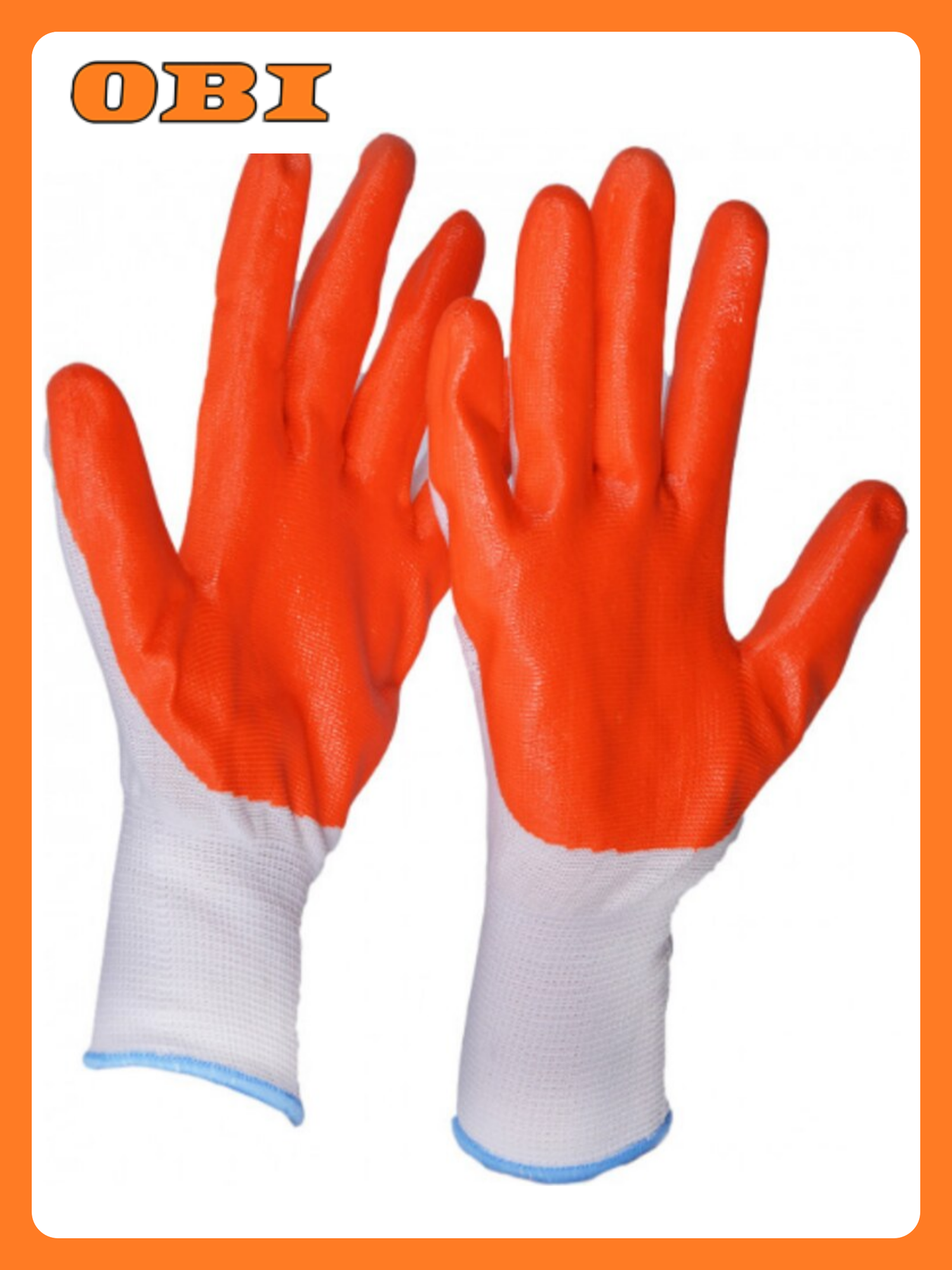 Перчатки садовые Sapphire, нейлон, нитрил, красные, универсальные, 1 пара