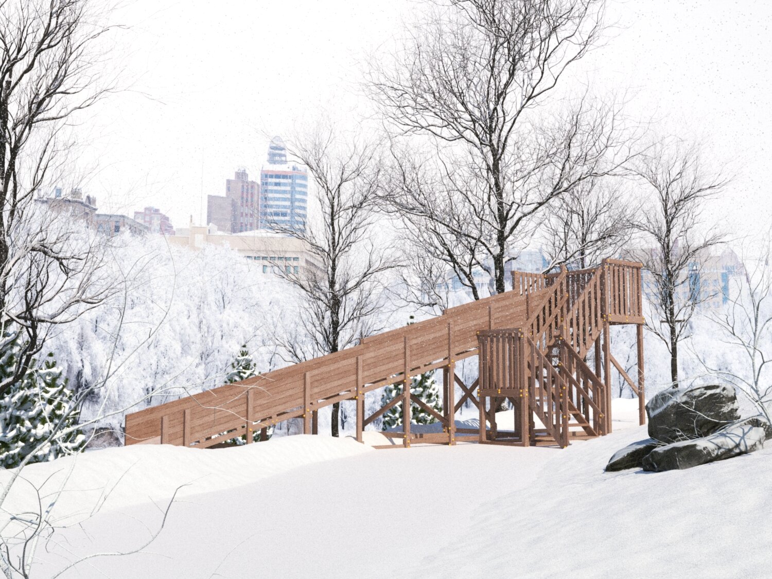 Зимняя горка "Метелица" 10 метров + Сертификат EAЭC