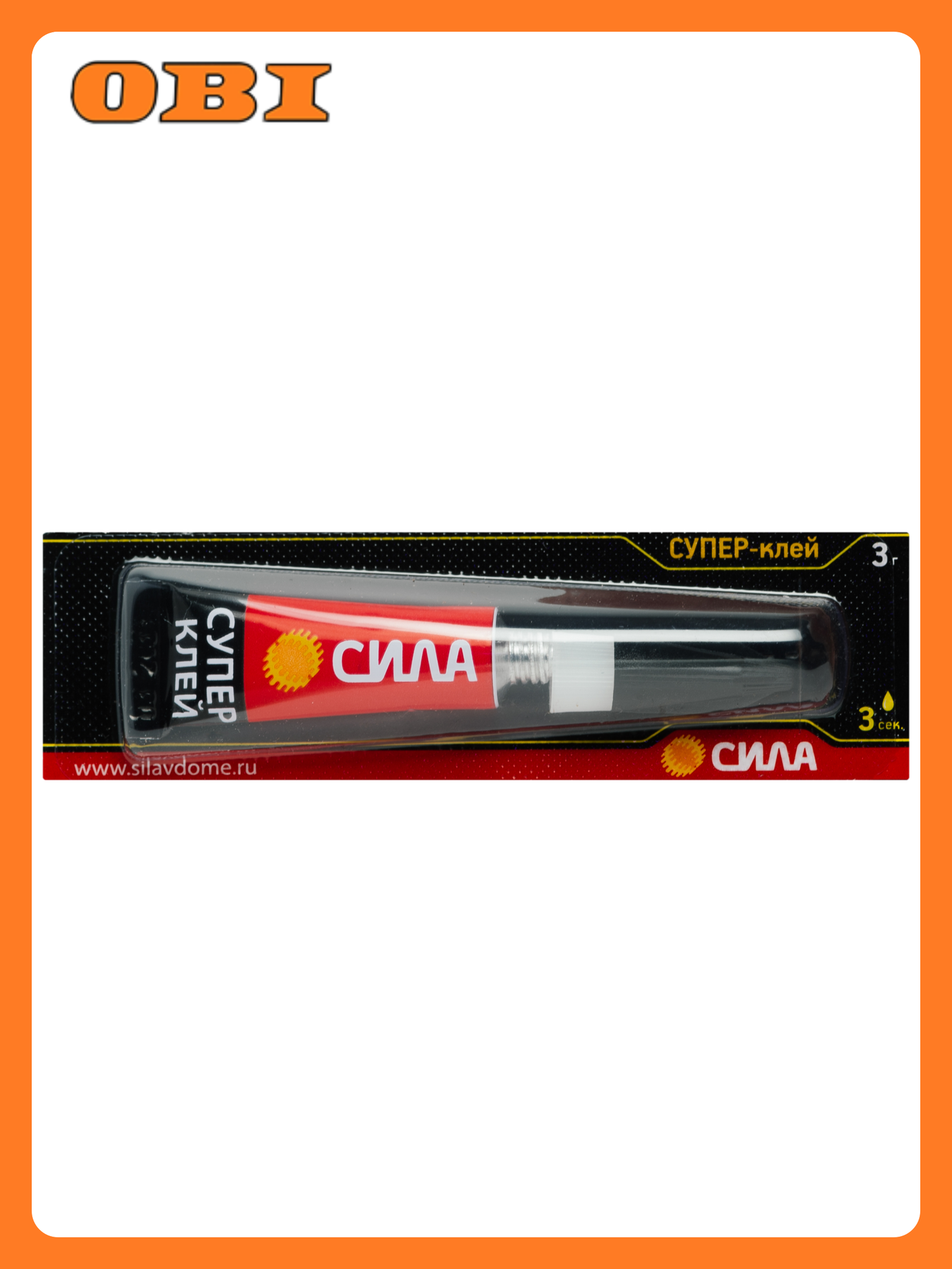 Клей сверхпрочный Сила SSBL 12-3, 3 гр