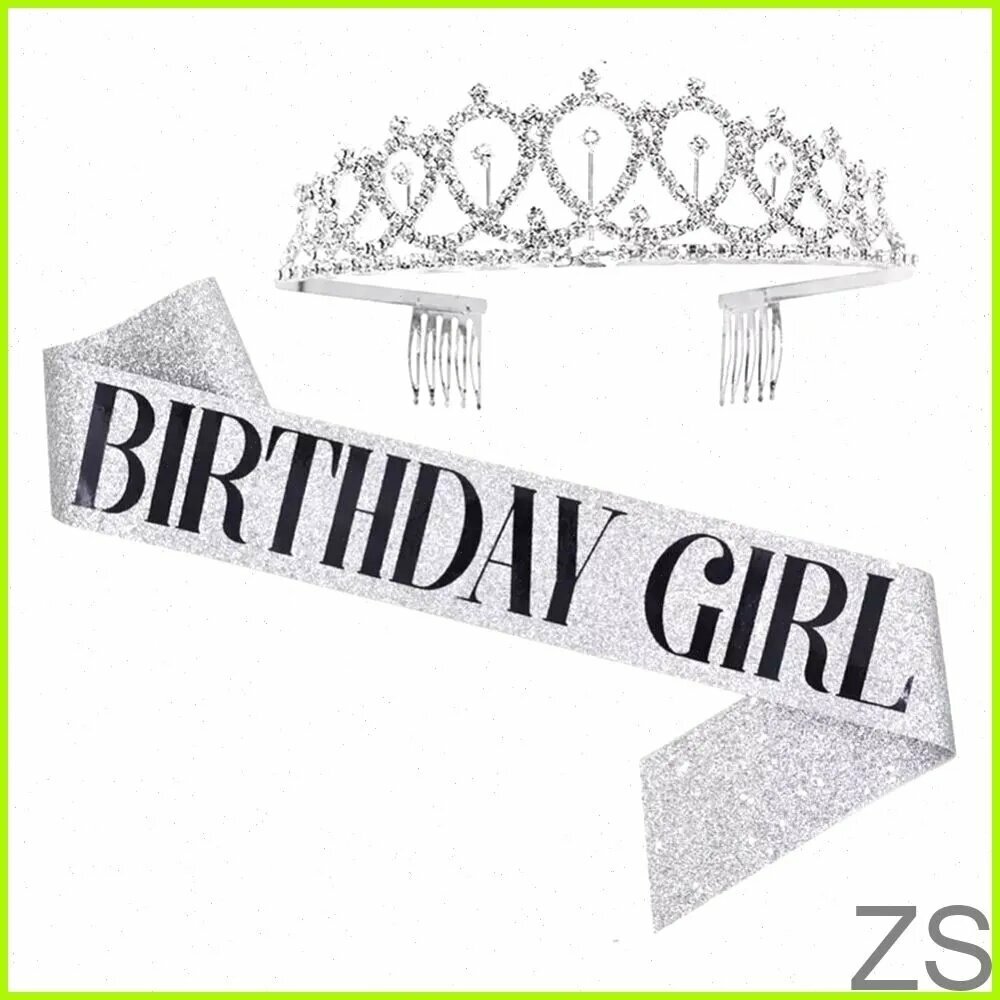 Короны на день рождения для женщин с кристаллами и лента на день рождения для девочек