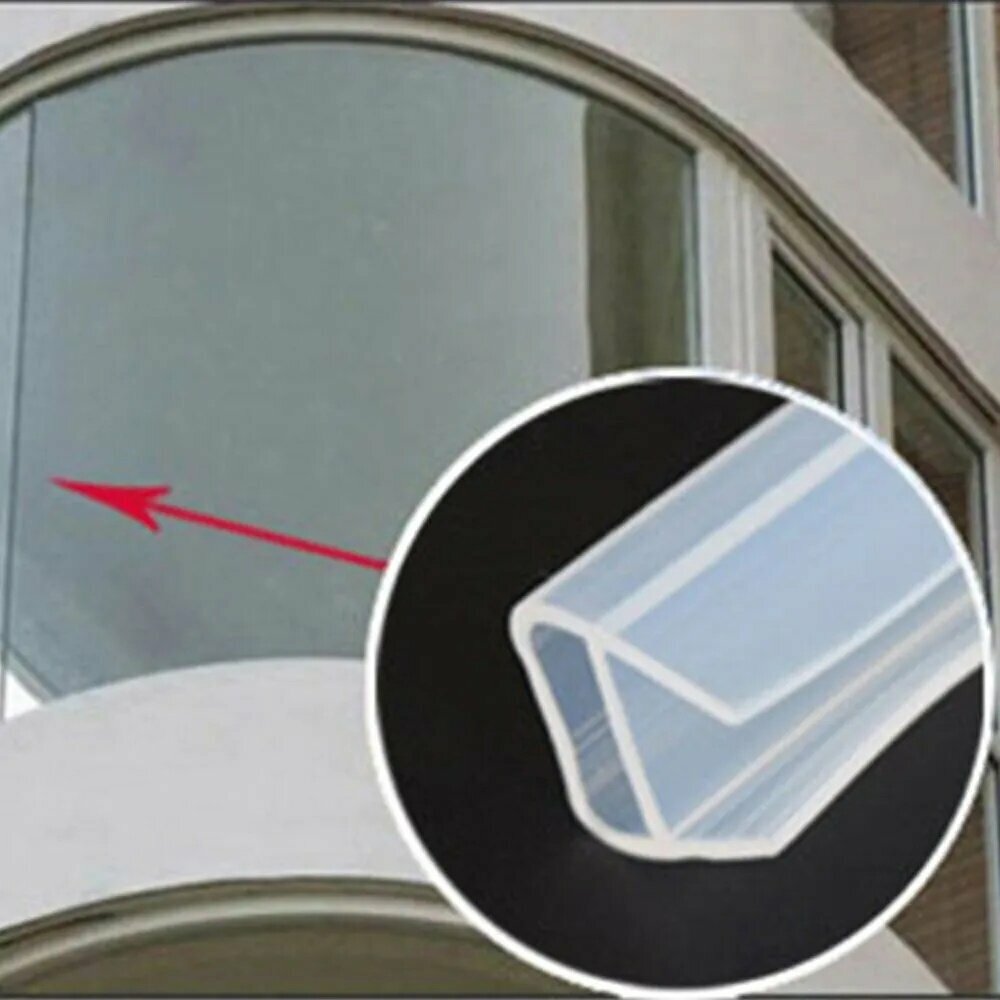 U-образная уплотнительная лента для стеклянной двери 2 м 6/8/10/12 мм уплотнительная лента для экрана ванной комнаты душевая кабина силиконовая нижняя часть двери антифрикционная полоса