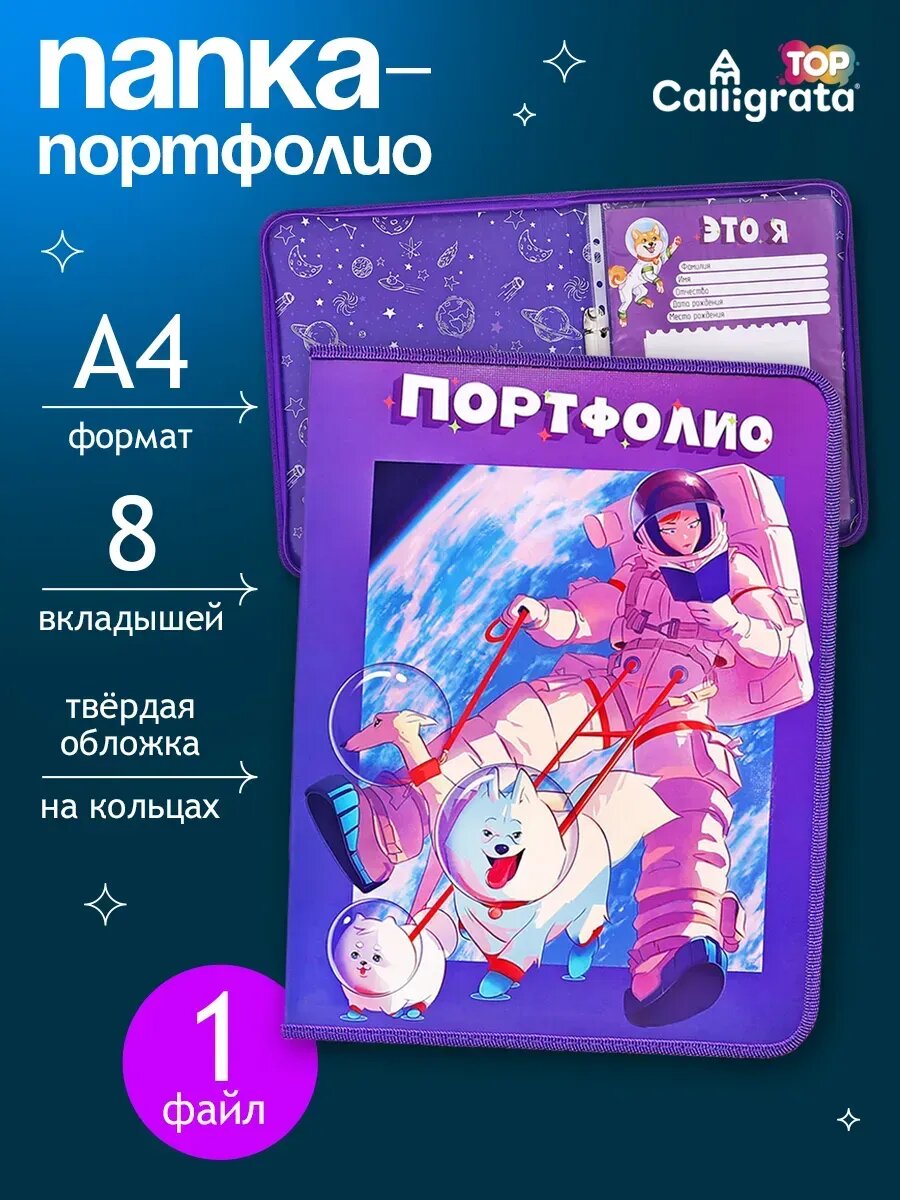 Папка-портфолио пластиковая А4