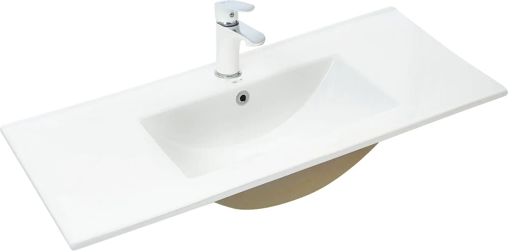 Раковина встраиваемая сверху Weltwasser WW Deilbach 10000005585 7517 82 полувстраиваемая, 81, 5 см, фаянсовая, раковина для ванной, белая, прямоугольная, со сливом-переливом