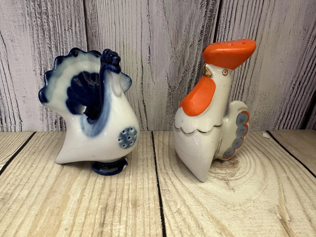 Солонка и перечница петушки Городница ссср 1970 годы Винтажные