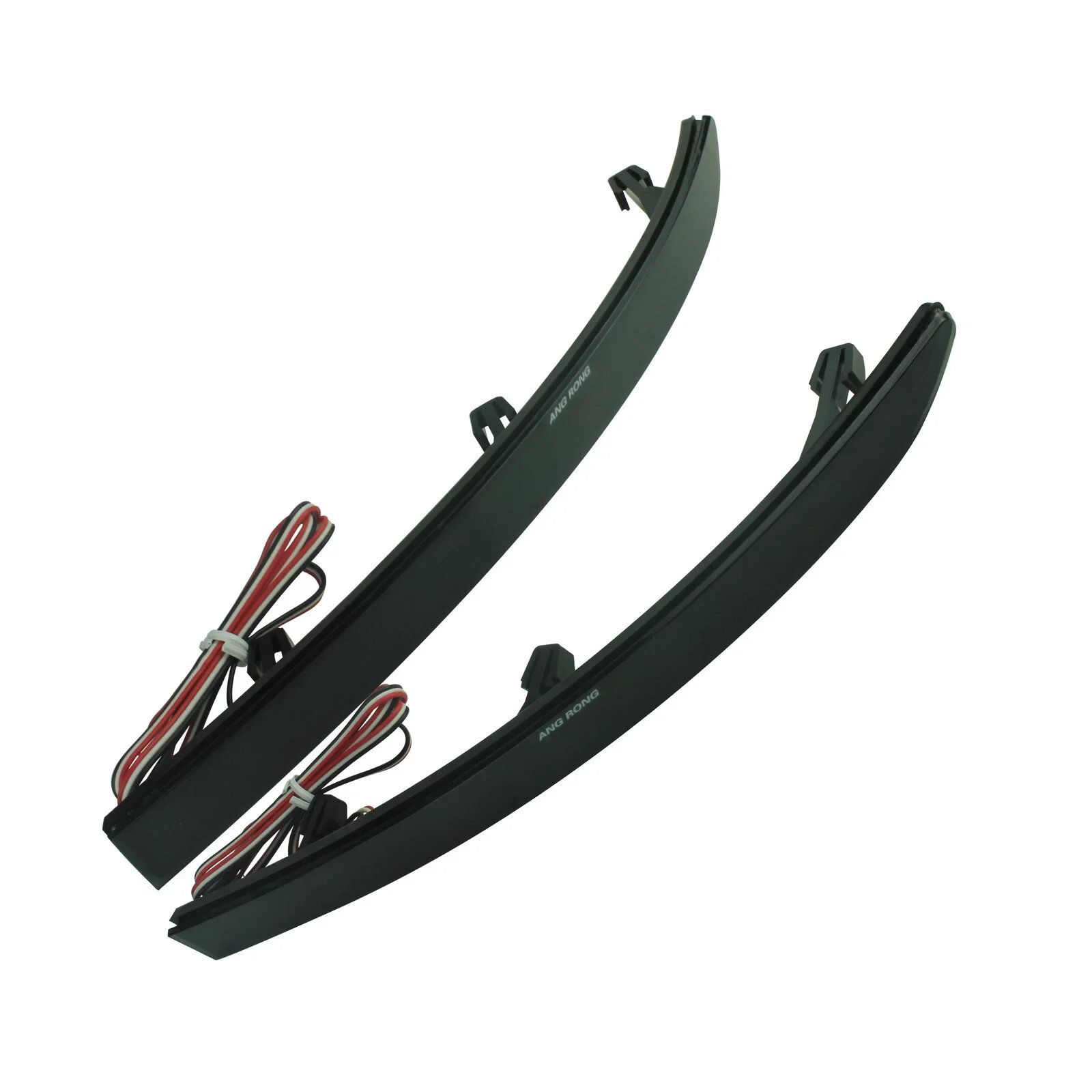 ANGRONG 2x черные линзы светодиодный отражатель заднего бампера стоп-сигнал для VW Tiguan 5N 08+