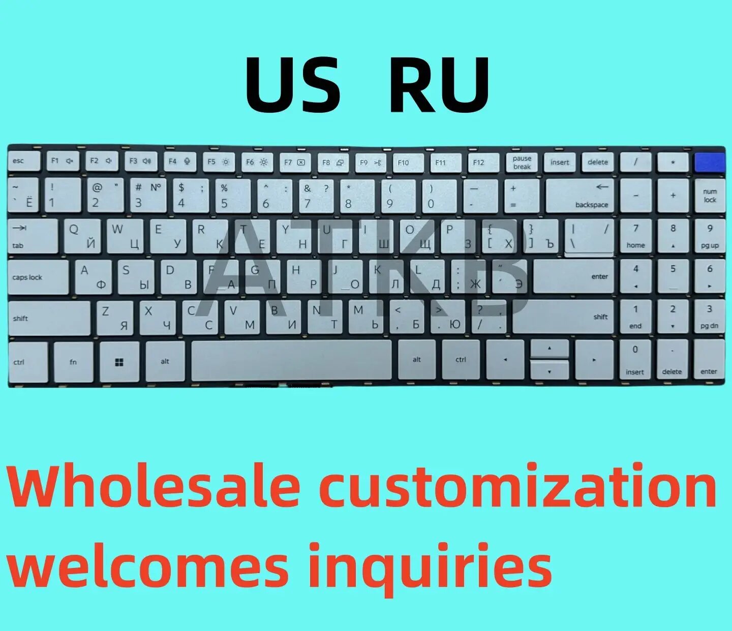 Клавиатура LUNNEN Ground 15 (2025) для ноутбука DEXP серебро