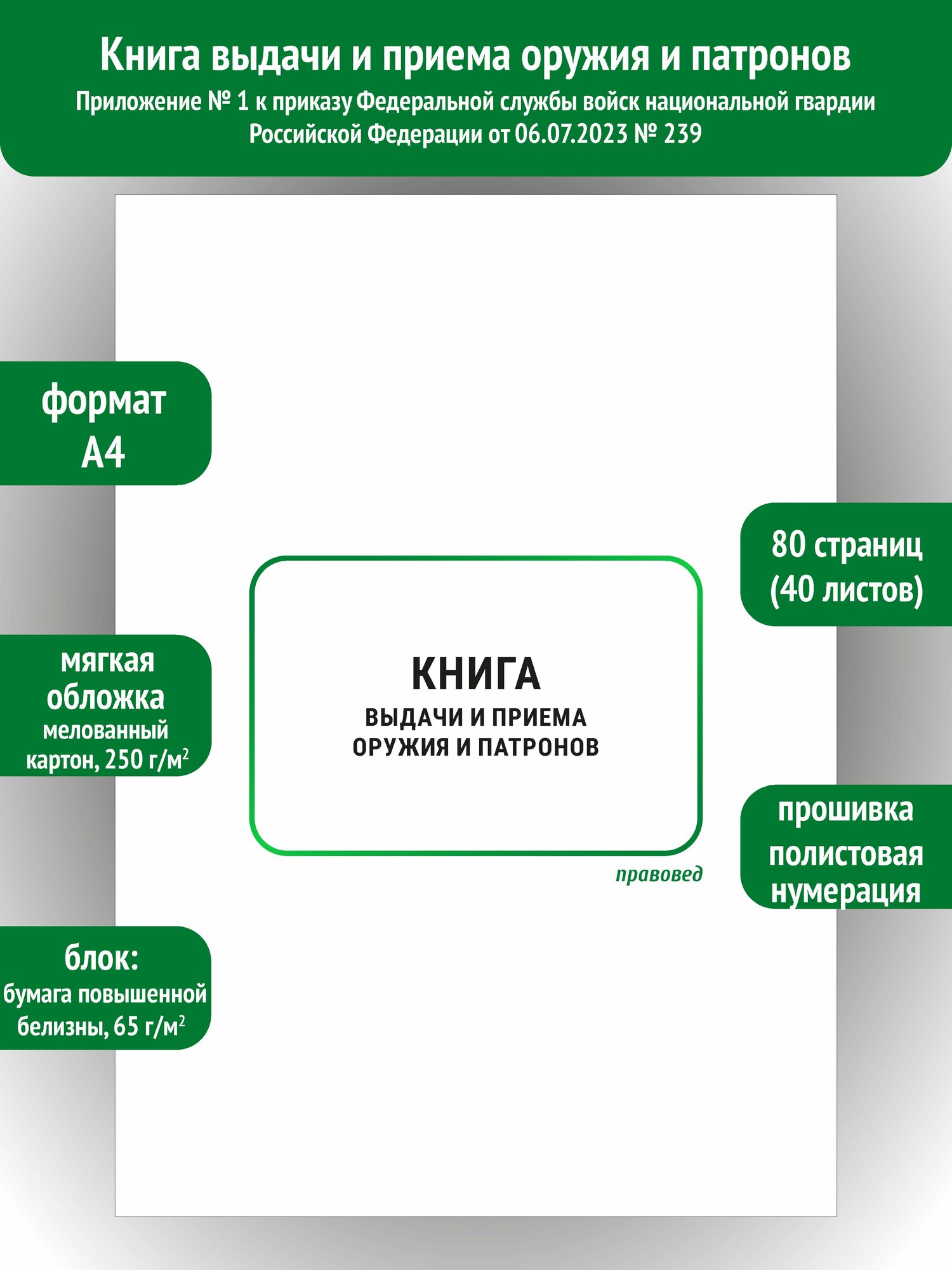 Книга выдачи и приема оружия и патронов