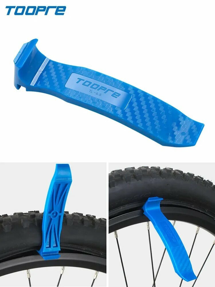 Шиномонтажная лопатка нейлон, Для демонтажа велосипедных шин, Голубой 1 ШТ